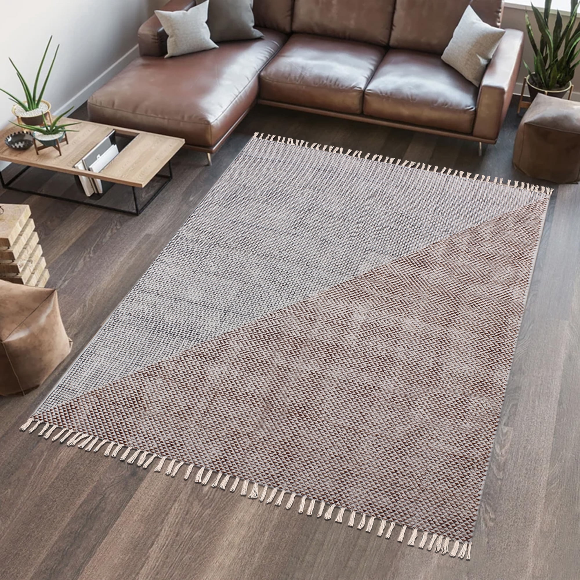 Casavani Living room kilim Yoga garden mat, Brown 2x3 feet - Walmart.com