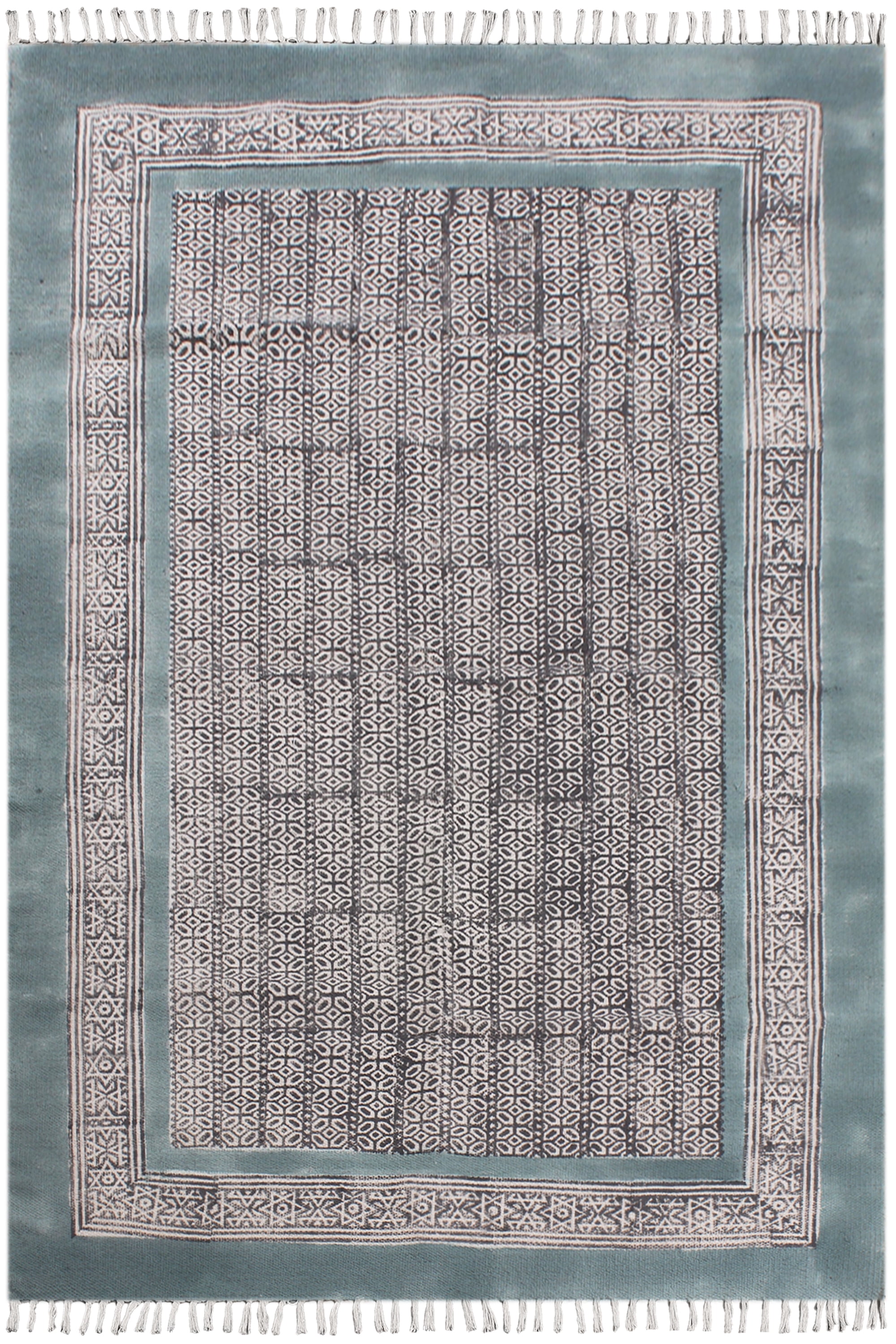 Casavani Natural Cotton Living Room Area Rug, Blue 7x10 ft - Walmart.com