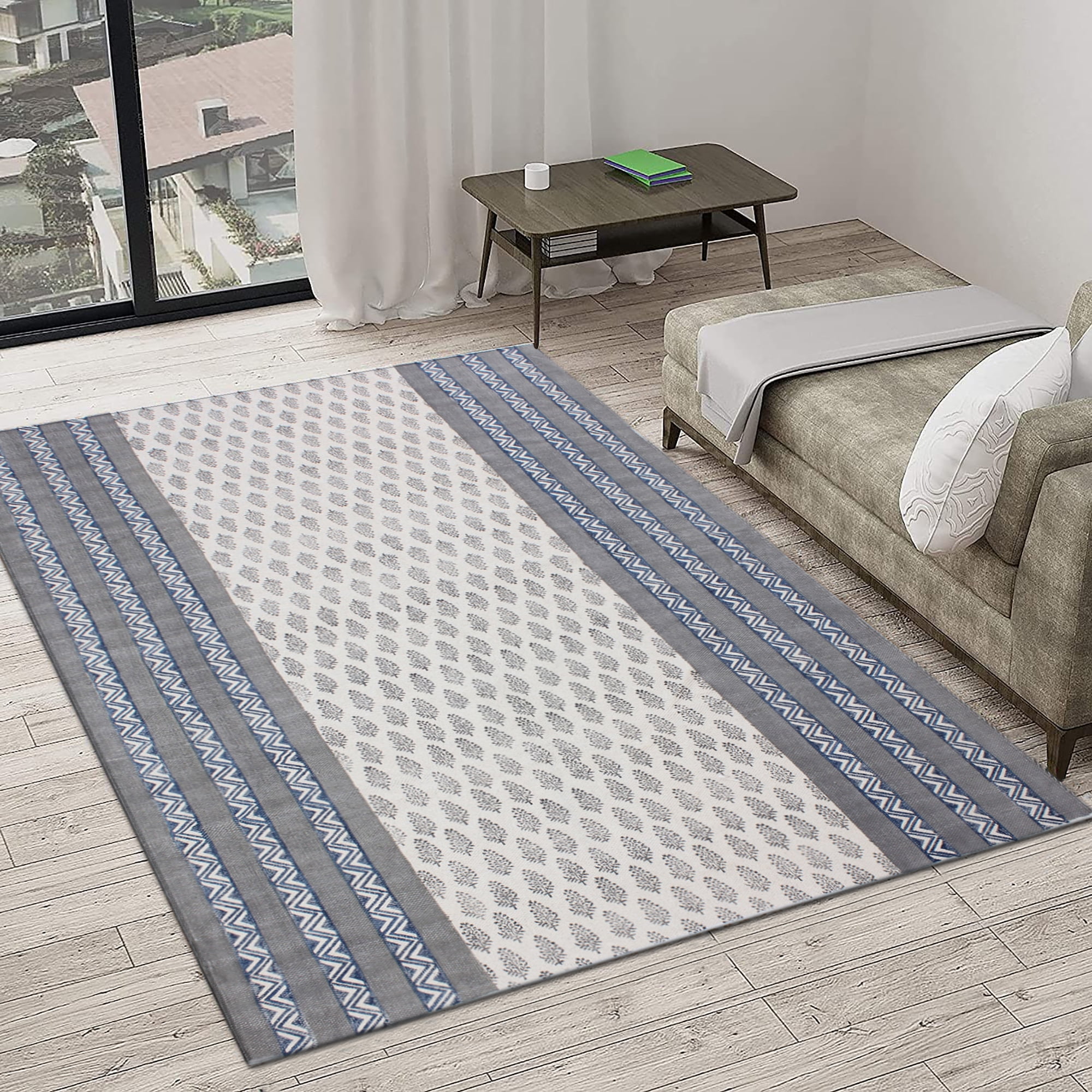 Casavani Outdoor Garden Mat Bedroom Area Rugs,Gray 9x9 feet - Walmart.com