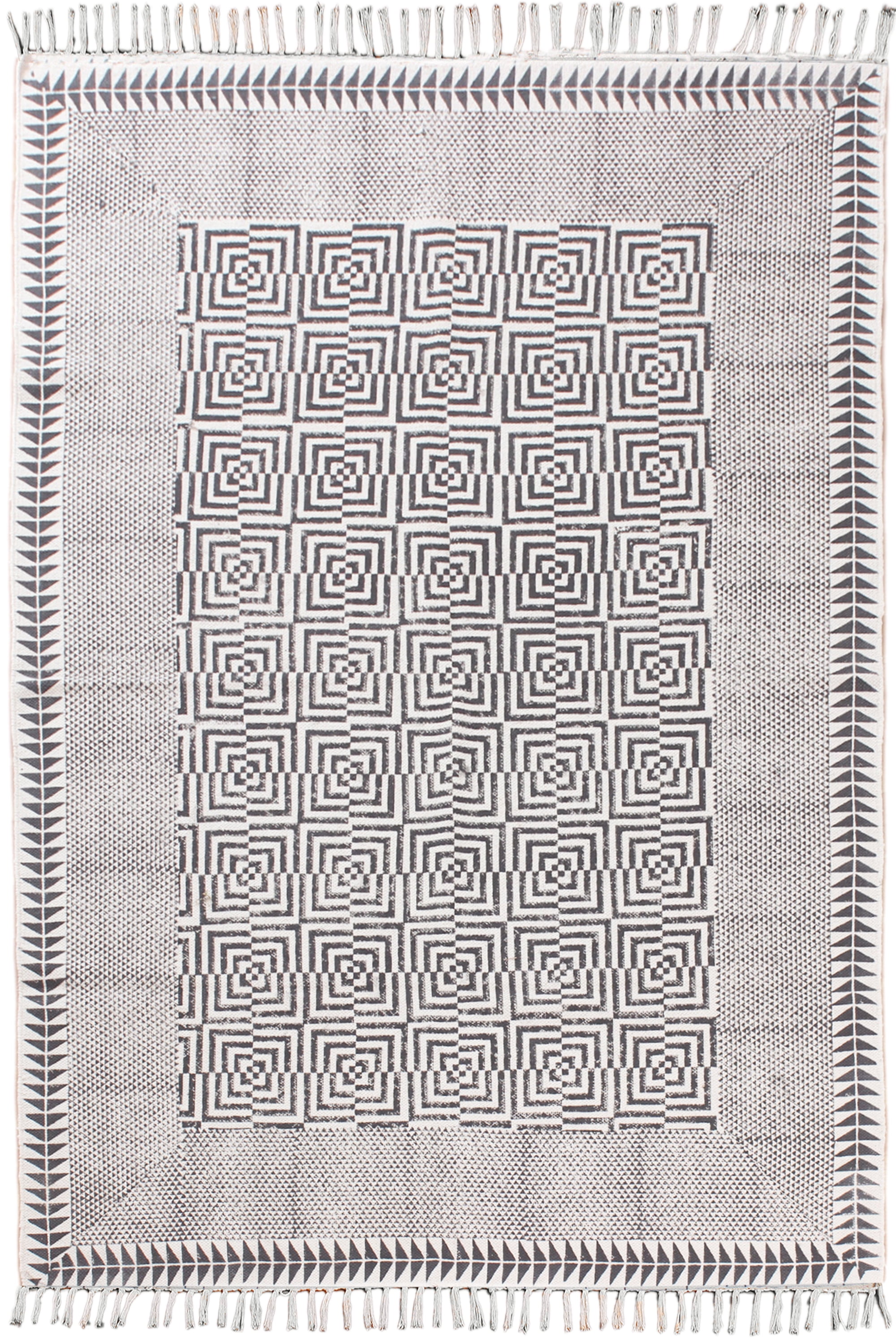 Casavani Outdoor Yoga Flat Weave Geometric Rug,Beige 9x15 feet ...