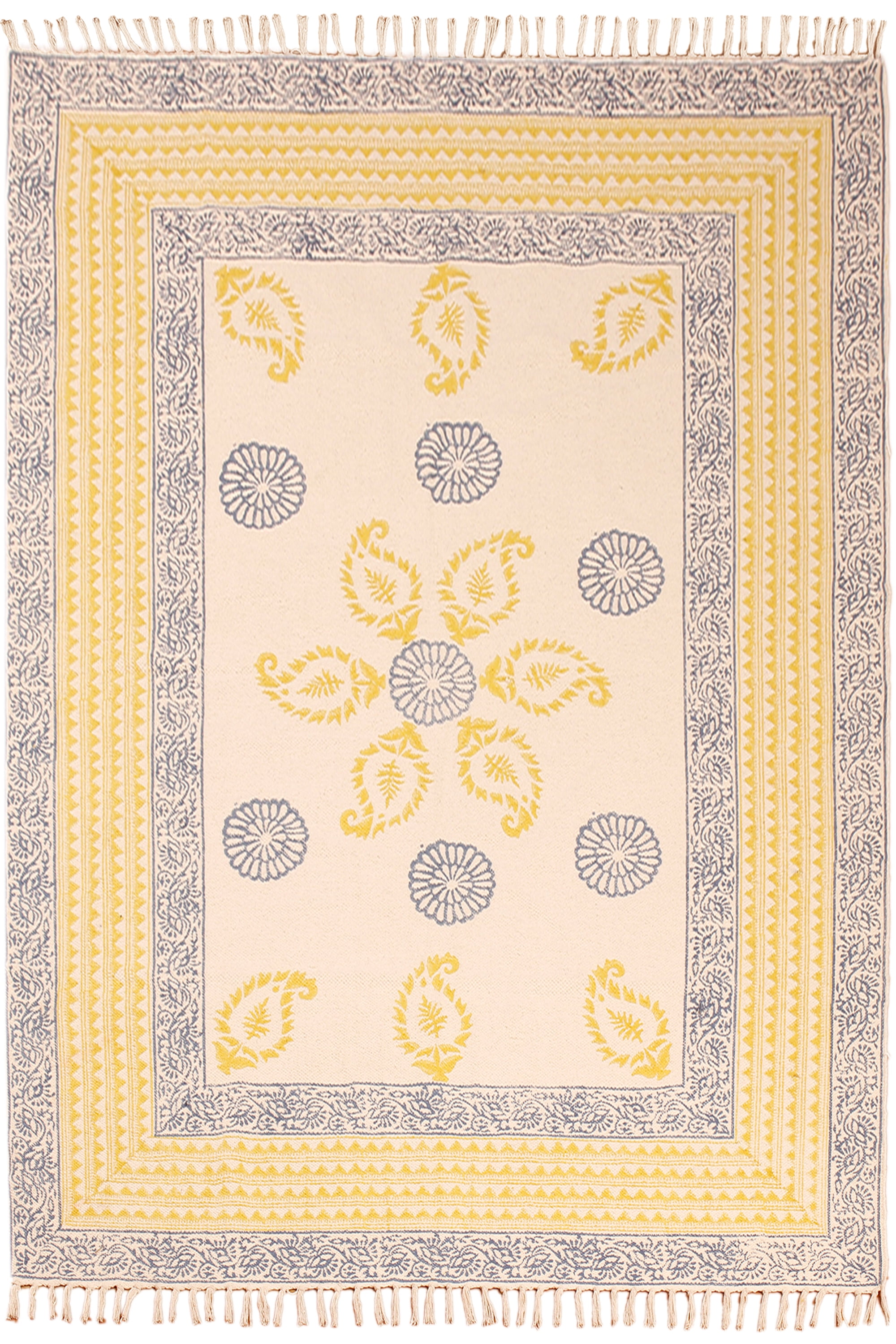 Casavani Pure Cotton Mat Living Room Area Rug, Blue 9x15 feet - Walmart.com
