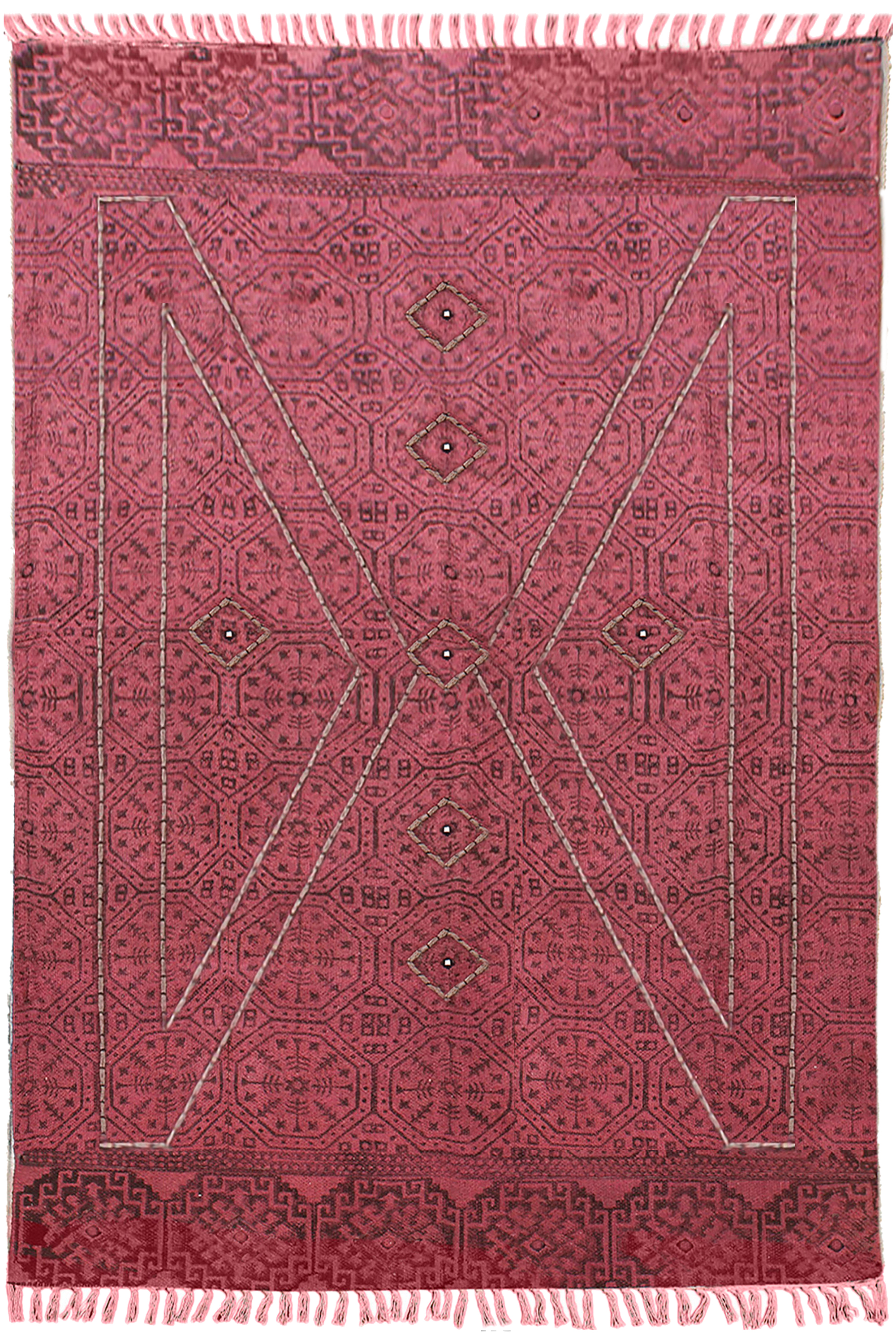 Casavani Red Cotton Hand Block Printed Dhurrie Custom Kitchen Rug ...