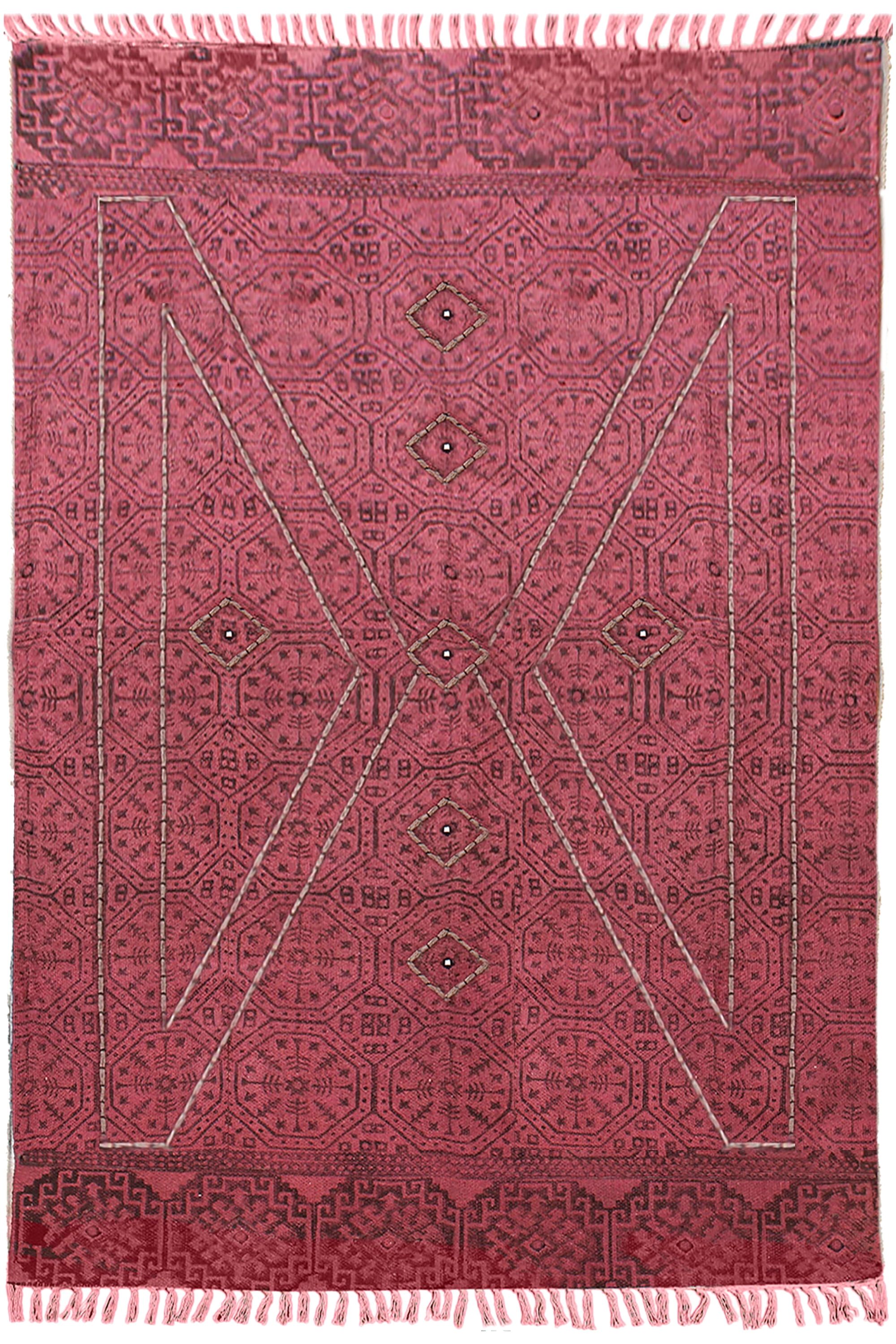 Casavani Red Cotton Hand Block Printed Dhurrie Hallway Stair Runner Rug ...