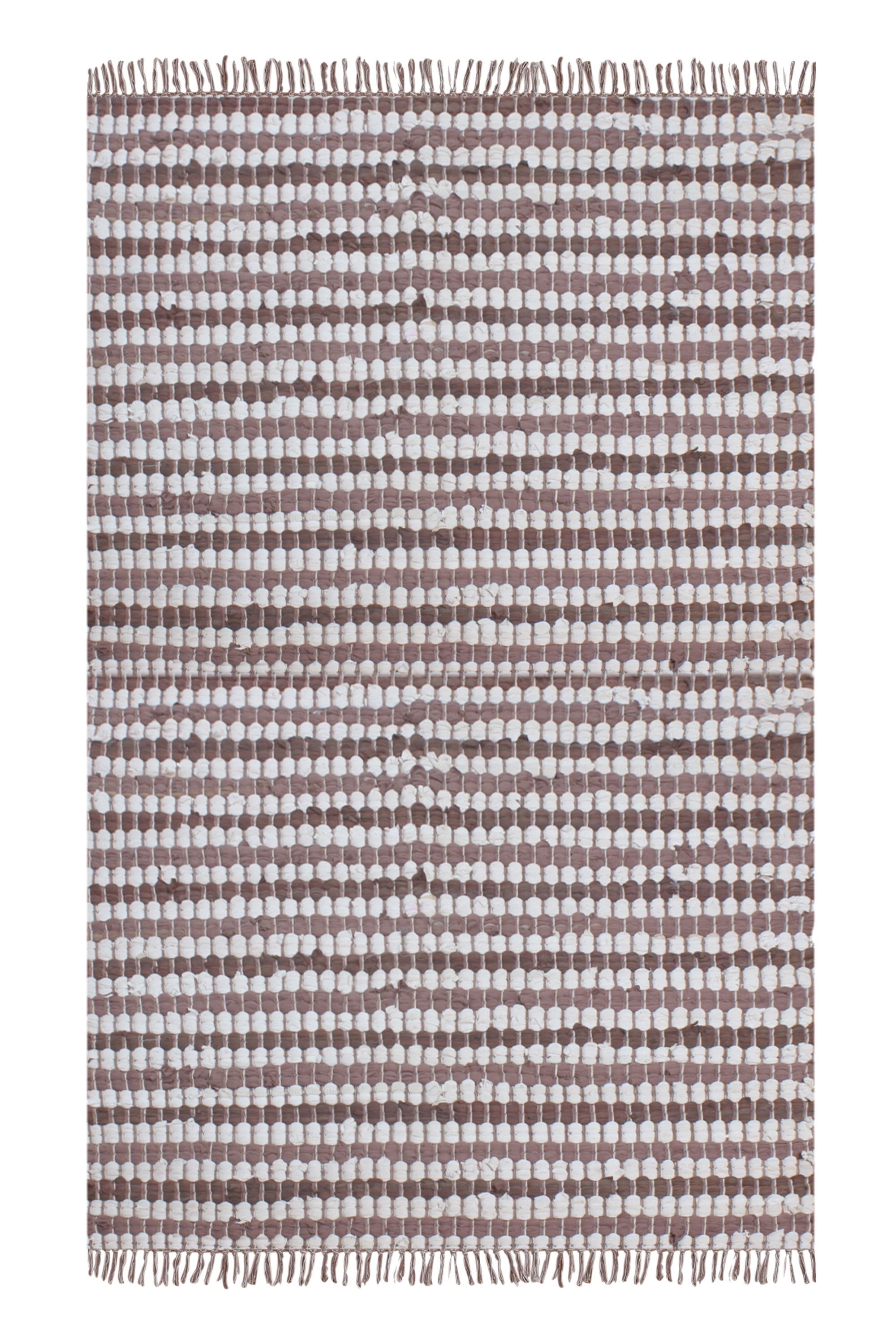 Casavani Square Brown Chindi Cotton Rag Rug Dining/Living Room Carpet ...