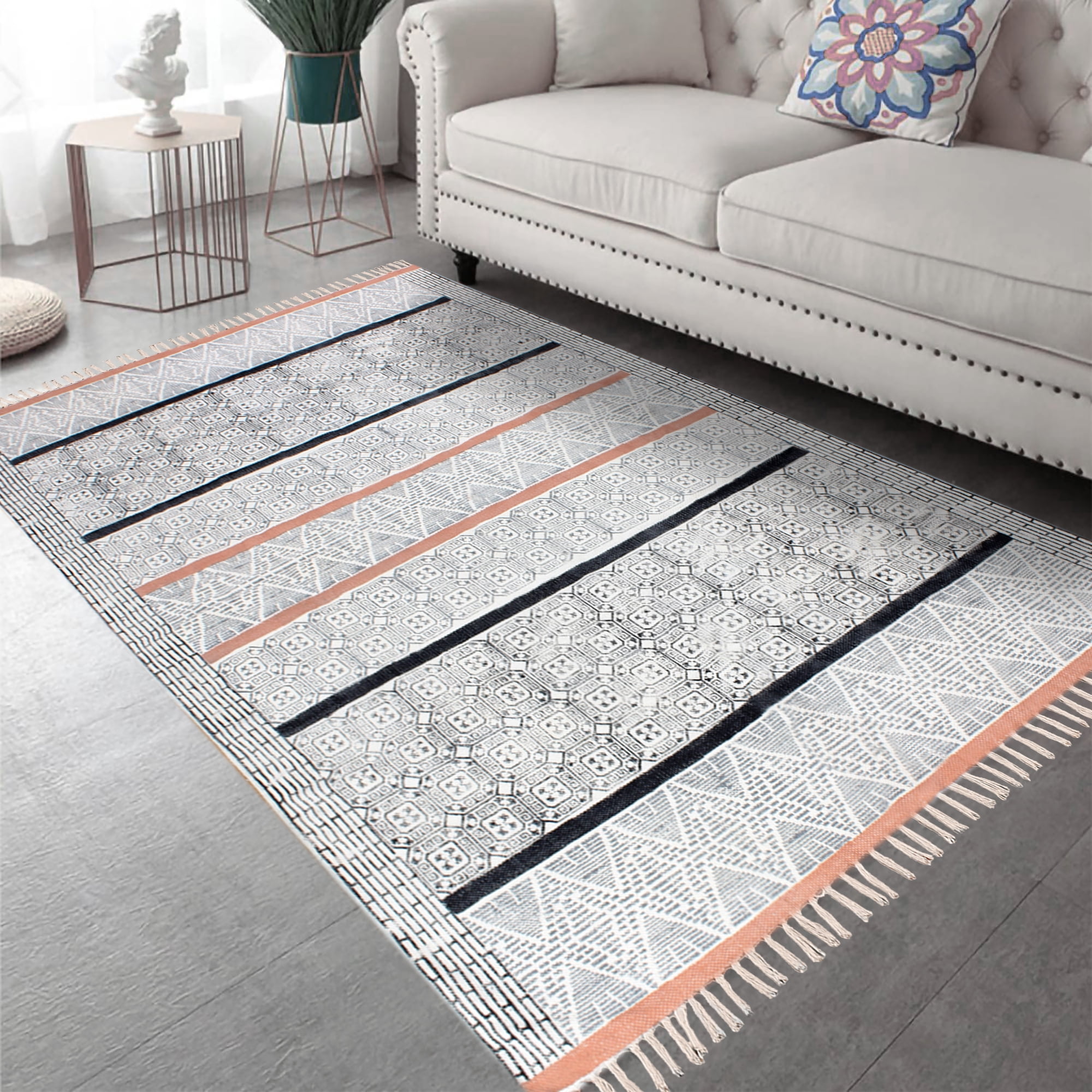 Casavani Traditional Home Décor Floor Area Rug,Gray 5x7 feet - Walmart.com