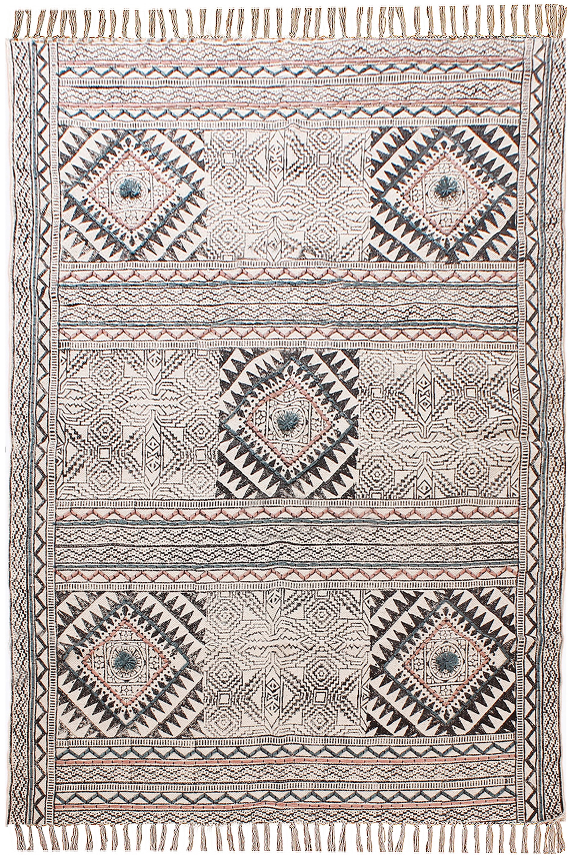 Casavani Vintage Look Multicolor Carpet Traditional Classic Dhurrie ...