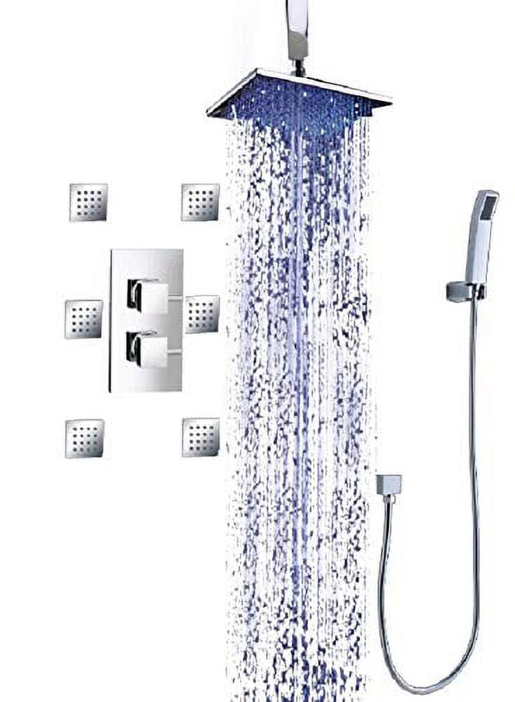 Cascada Bathroom Shower Set with Luxury 10" Water Power LED Shower Head ...
