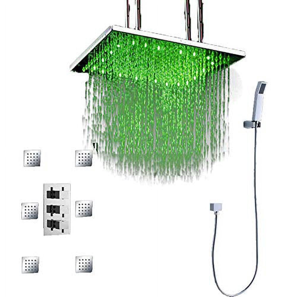 Cascada Luxury Bathroom Shower Set with Luxury Water Power LED Shower ...