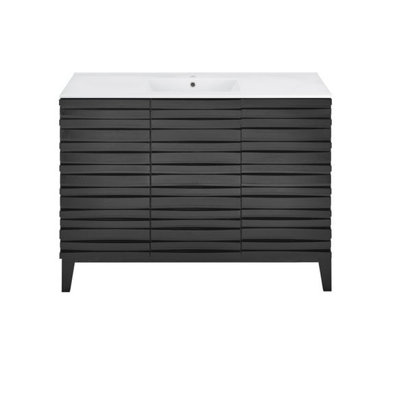 Cascade 48" Bathroom Vanity in Black - Walmart.com