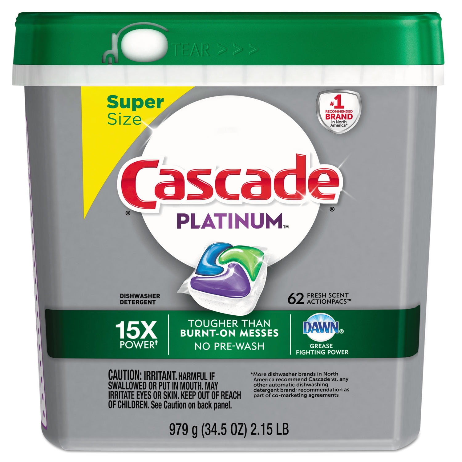 Cascade ActionPacs Dishwasher Pods, Fresh Scent, Automatic Detergent ...
