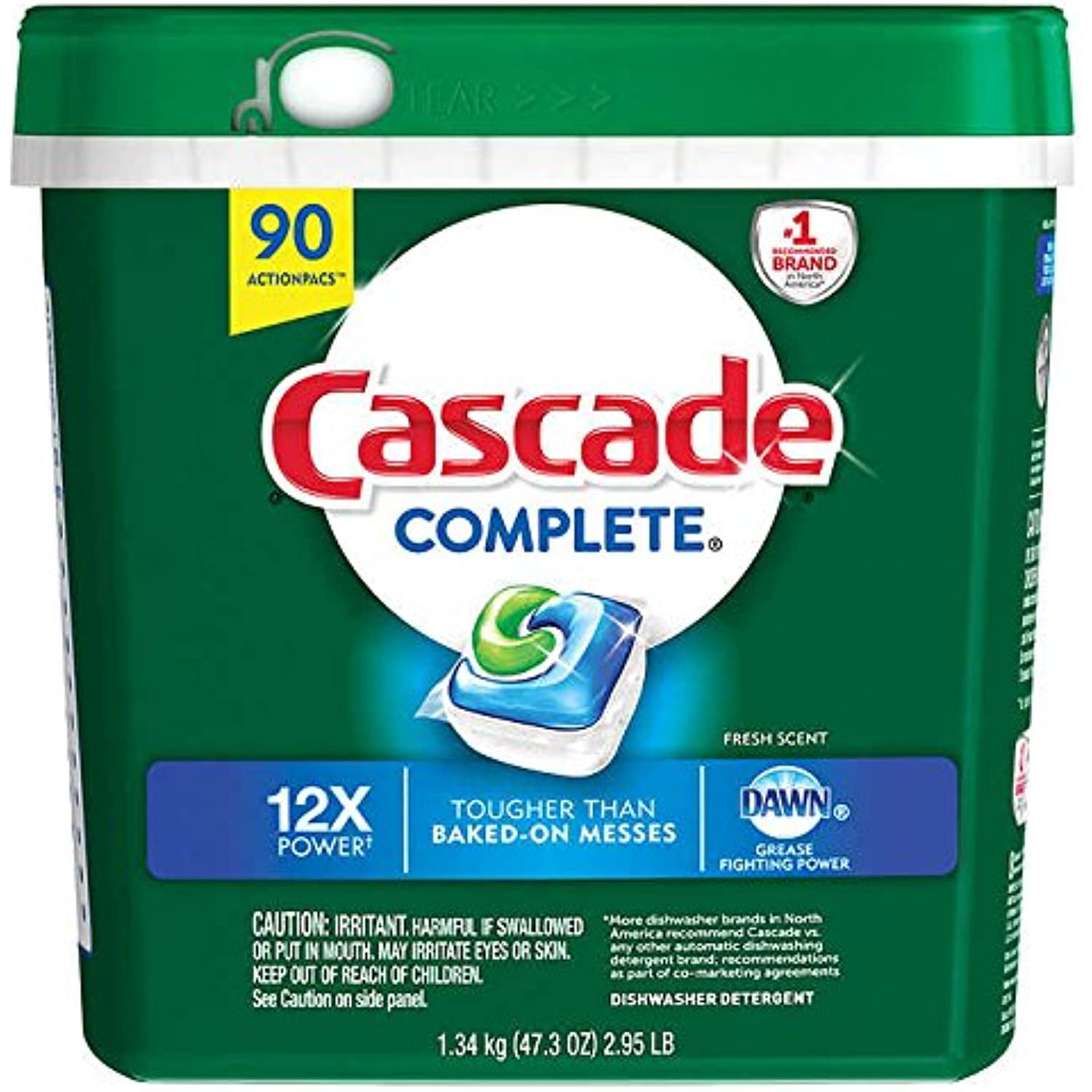 Cascade Actionpacs Dishwasher Detergent (Complete 90 Count), (Pack Of 1 ...