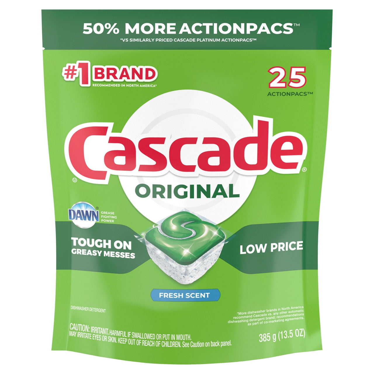 Cascade Cascade Original ActionPacs Dishwasher Detergent, Fresh Scent ...