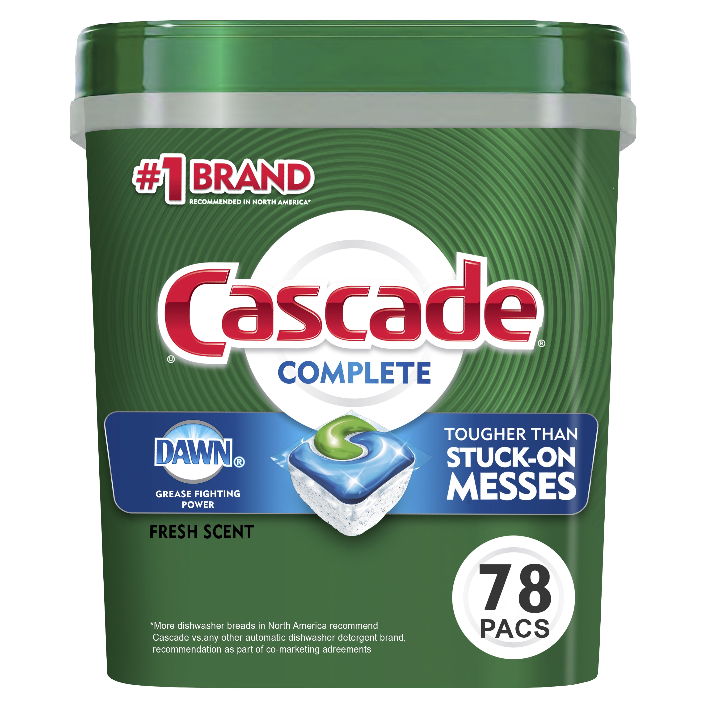 Cascade Complete ActionPacs Dishwasher Detergent, Fresh Scent, 156 Ct ...