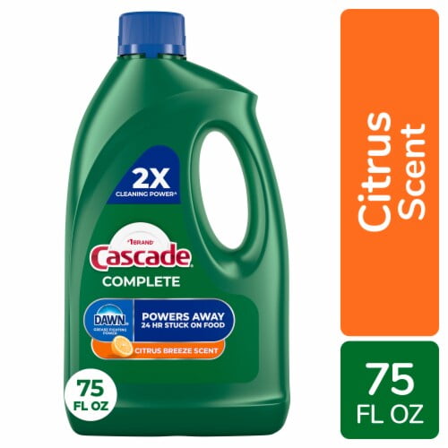 Cascade Complete Citrus Breeze Scent Dishwasher Detergent Gel 75 fl oz ...