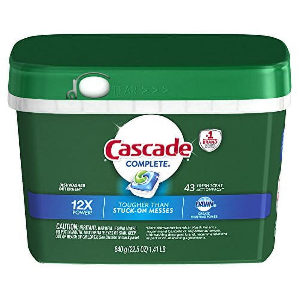 Cascade Complete Dishwasher Detergent, Fresh Scent (Pack of 20 ...