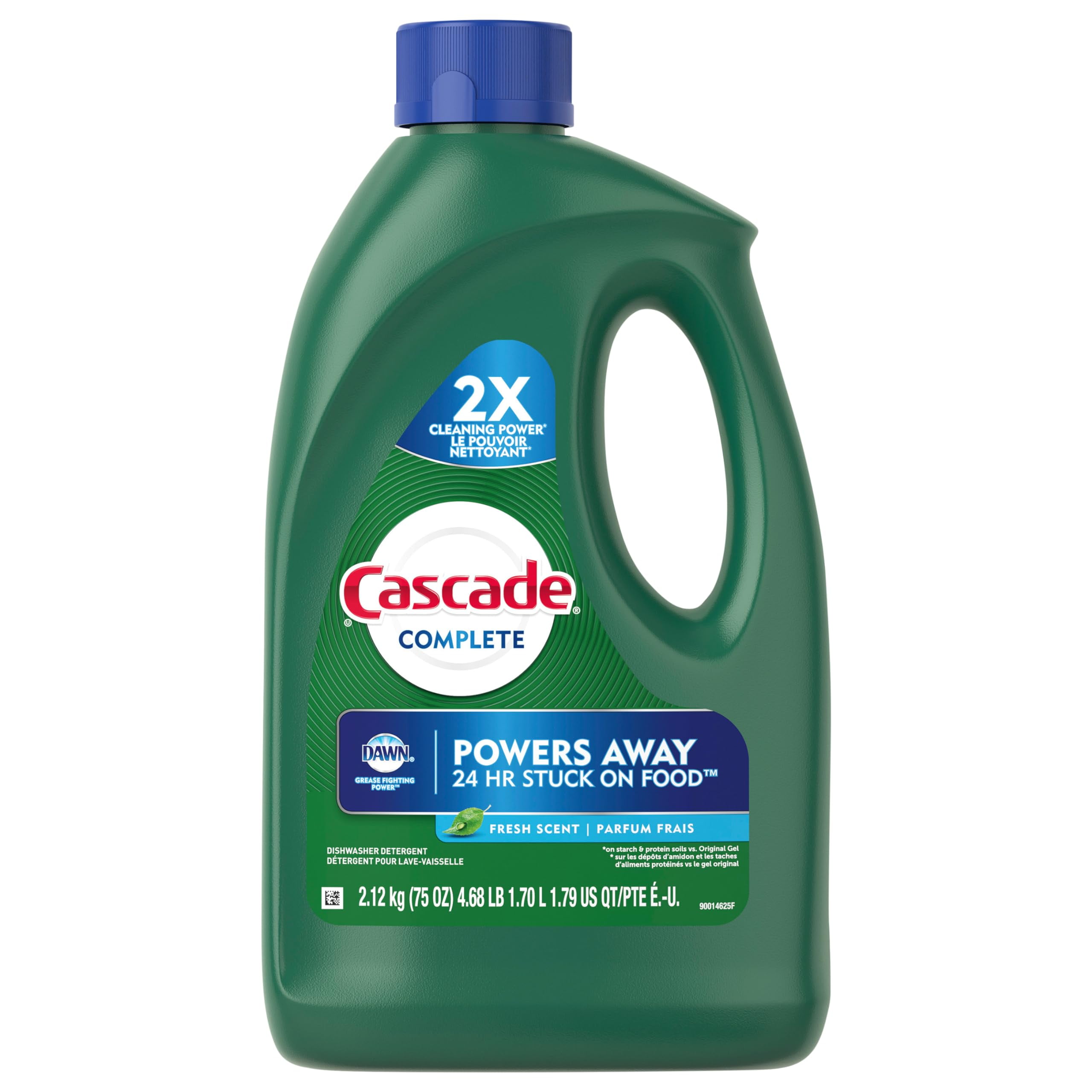 Cascade Complete Dishwasher Detergent Liquid Gel, Fresh Scent, 75 Oz ...