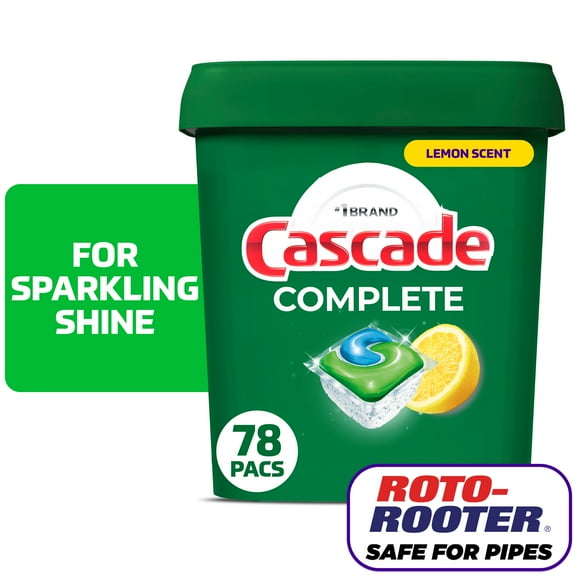 Cascade Complete Pods, Action Pacs Dishwasher Detergent, Lemon, 59 Ct ...