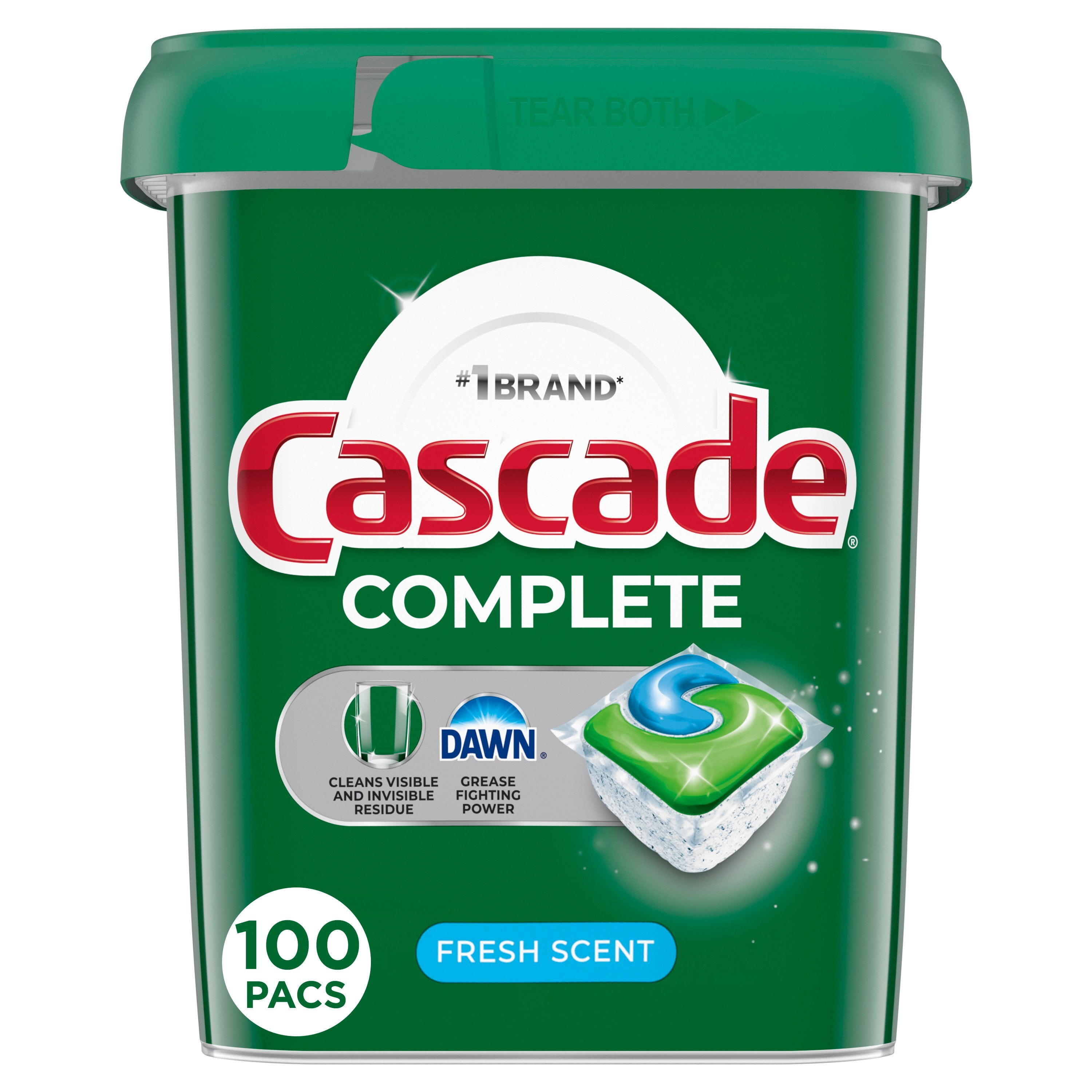 Cascade Complete Dishwasher Pods, Action Pacs Dishwasher Detergent Tabs ...