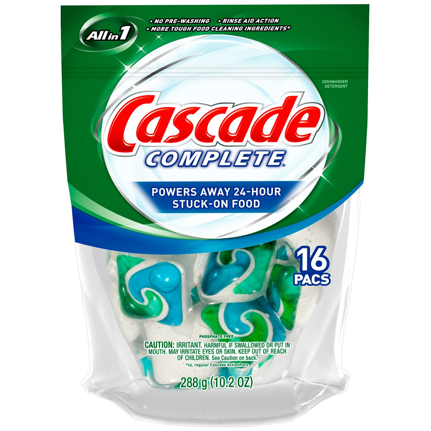 Cascade Complete Dishwashing Detergent Pacs, 15ct - Walmart Business ...