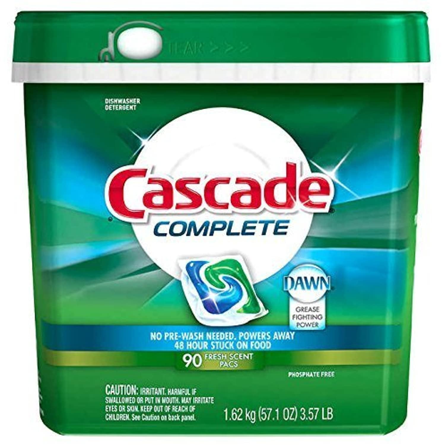 Cascade Complete Fresh Scent Dishwasher Detergent, qMcRzC Pacs, 3 Pack ...