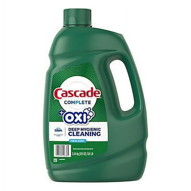 Cascade Complete Gel + Oxi, Dishwasher Detergent Liquid (125 oz ...