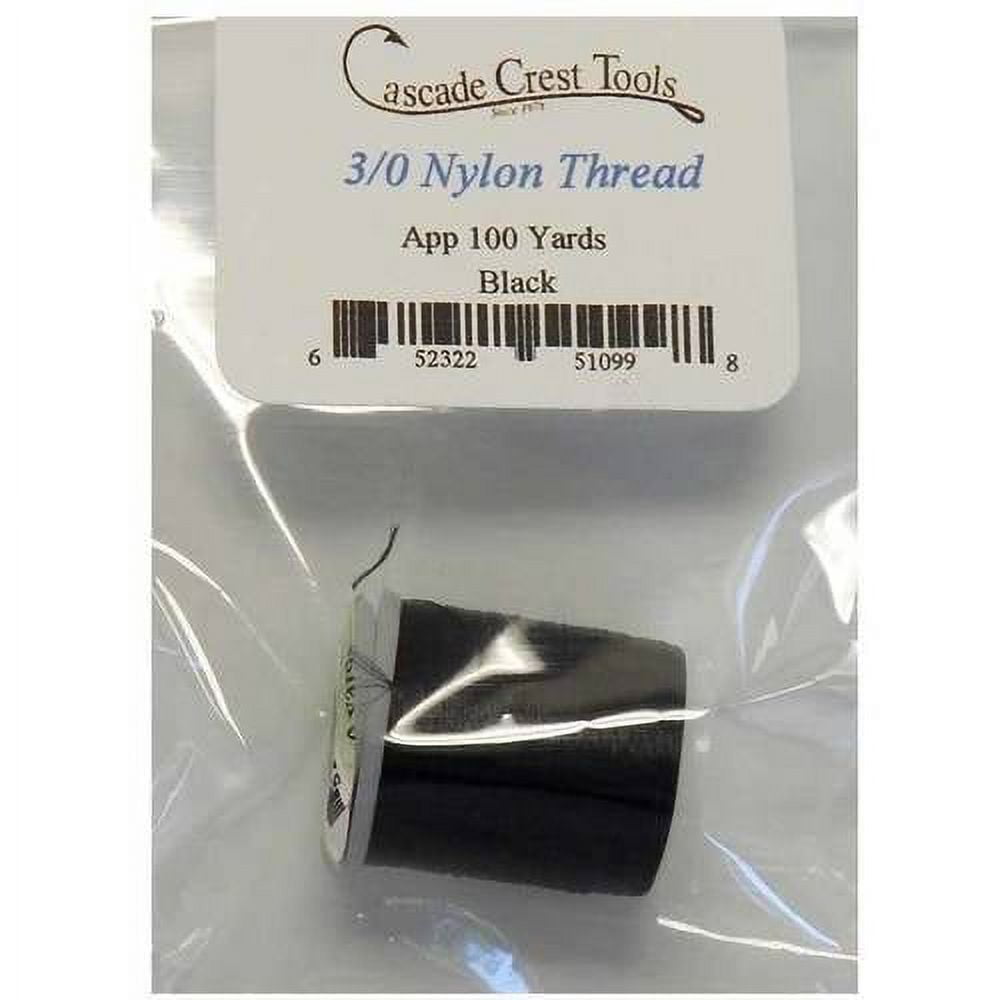 Cascade Crest 210 Flat Waxed Thread, 3/0 Black - Walmart.com