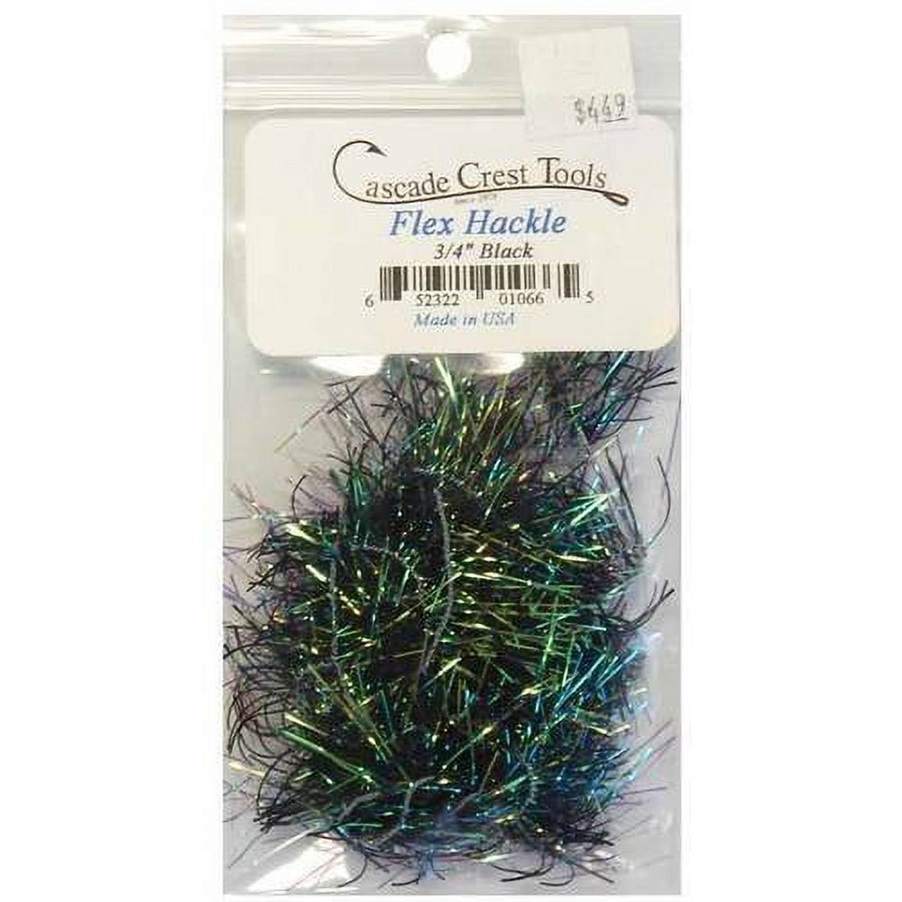 Cascade Crest Flex Hackle, 3/4", Black - Walmart.com