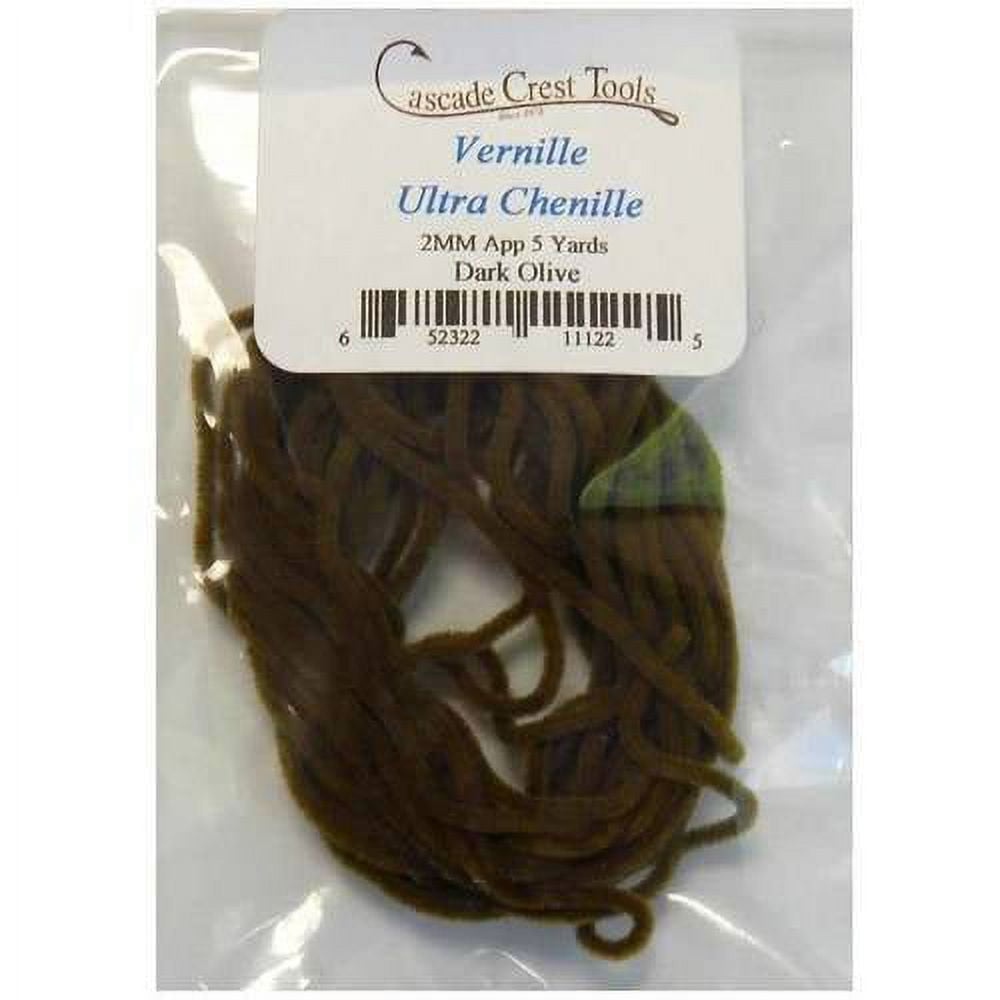 Cascade Crest Vernille or "Ultra Chenille", .20 Black - Walmart.com