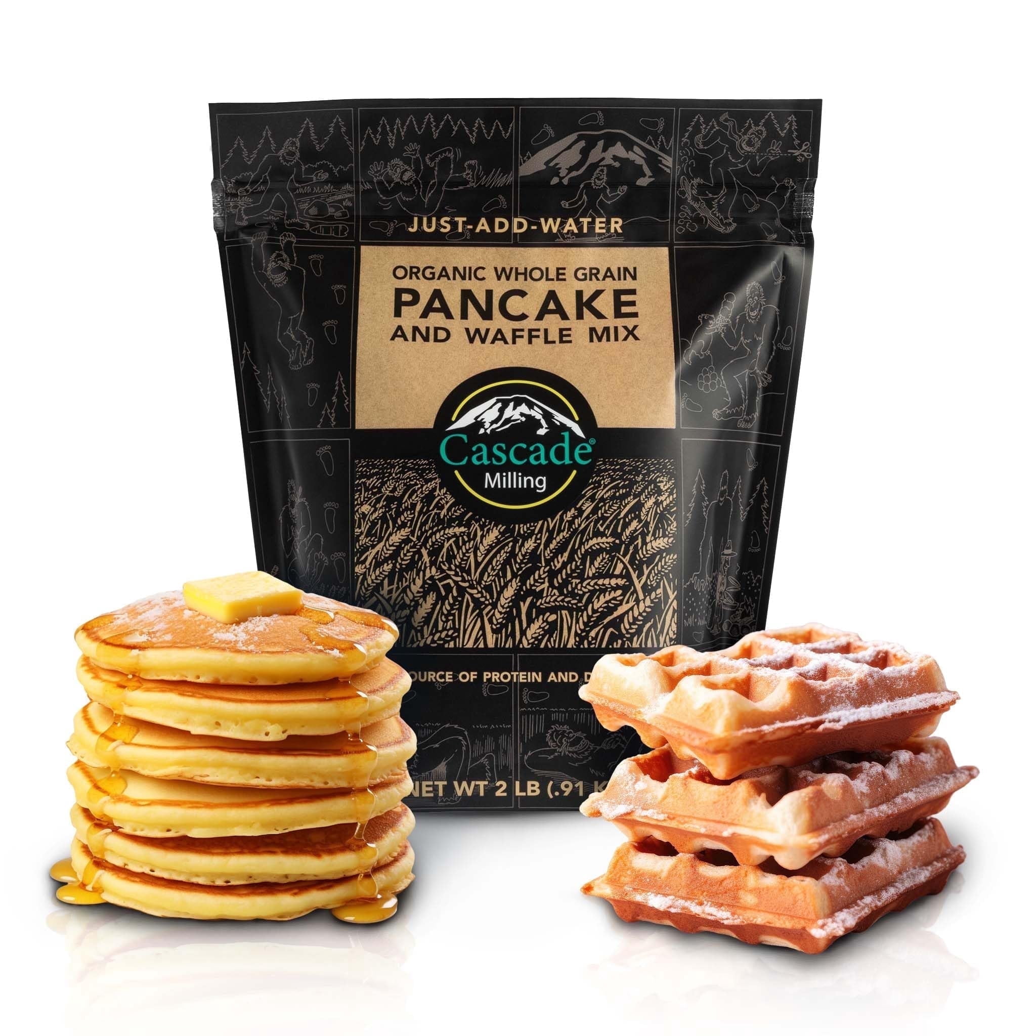 Cascade Flour Organic Whole Grain Pancake Mix 5 lb. Bag - Walmart.com