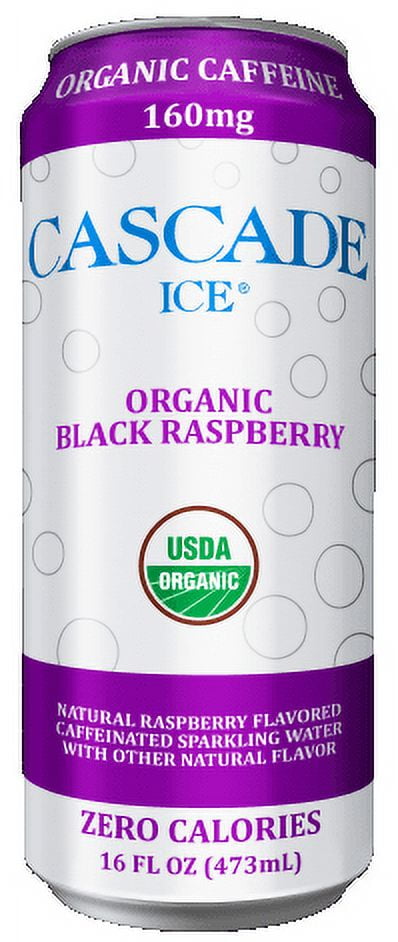 Cascade Ice Caffeinated Black Raspberry Flavored Sparkling Water 16oz Can (Pack of 12) - Walmart.com