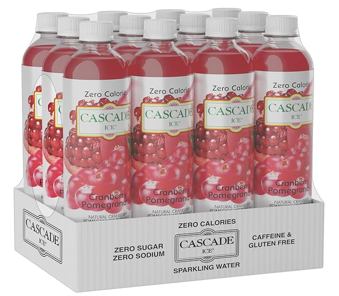 Cascade Ice Sparkling Water, Pomegranate Berry, 17.2 Fl Oz Pack of 12 - Walmart.com