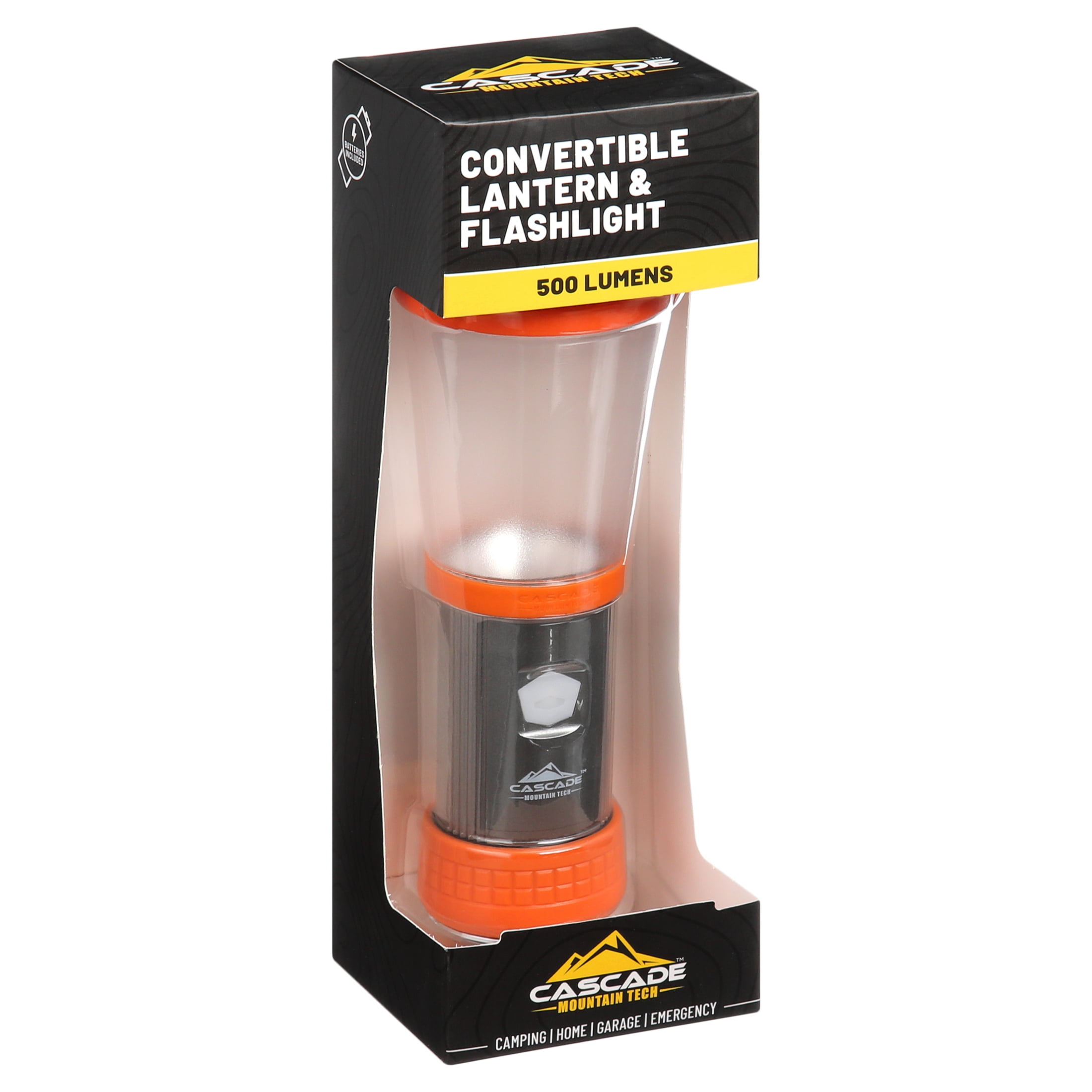 Cascade Mountain Tech Convertible Lantern & Flashlight, Water Resistant ...