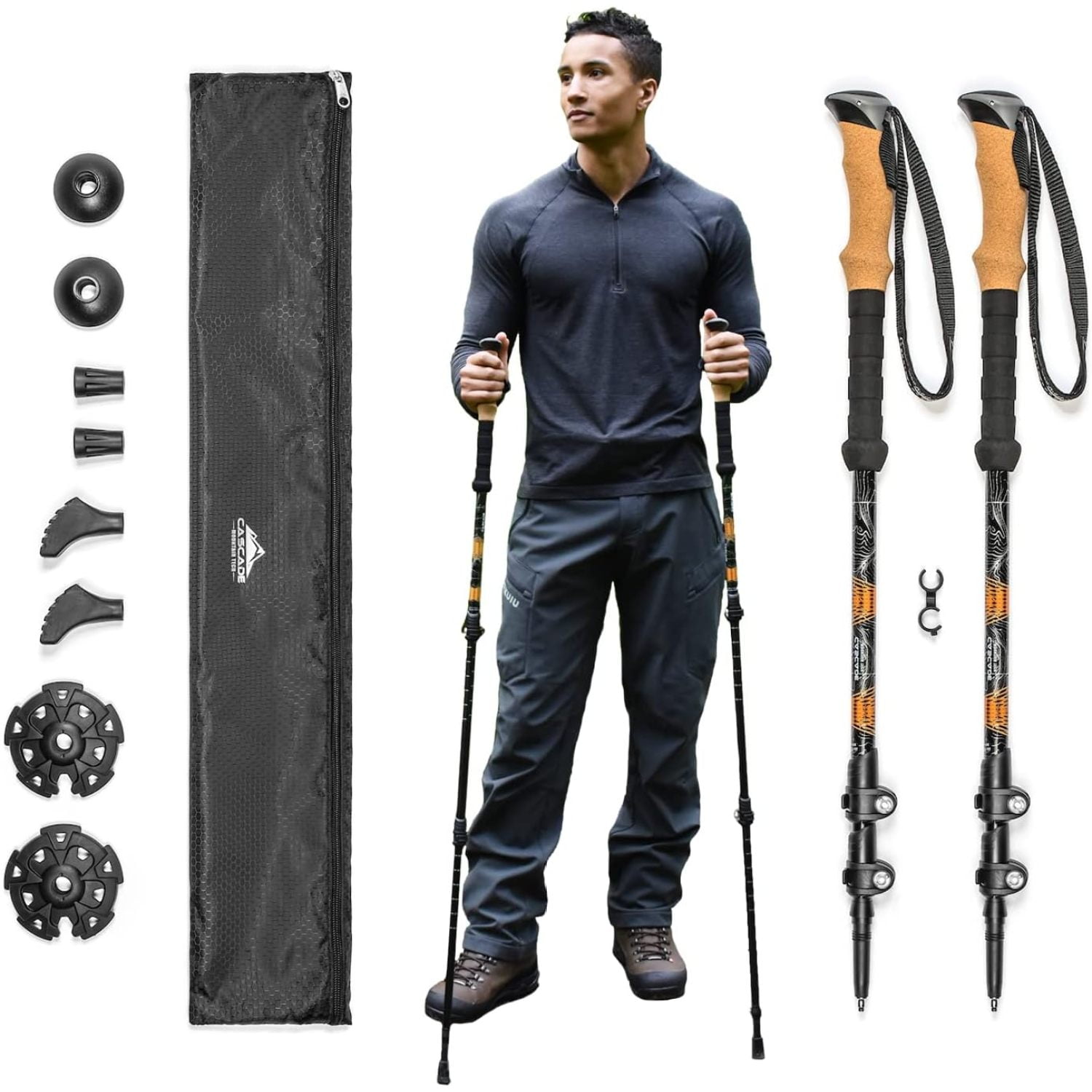 Cascade Mountain Tech Lightweight Aircraft-Grade Aluminum Trekking ...