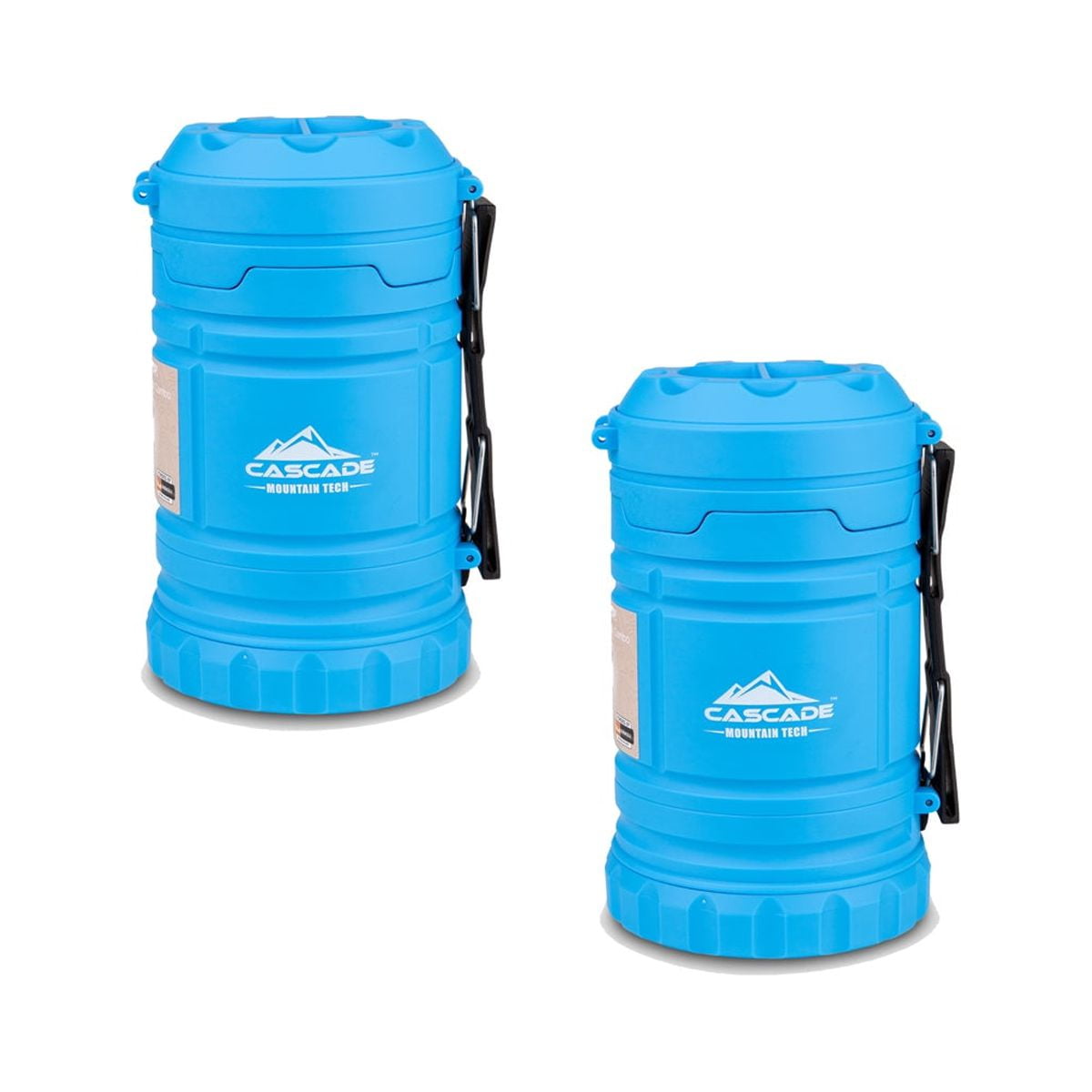 Cascade Mountain Tech 300 Lumen Pop-Up Lantern & Flashlight 2 Pack ...