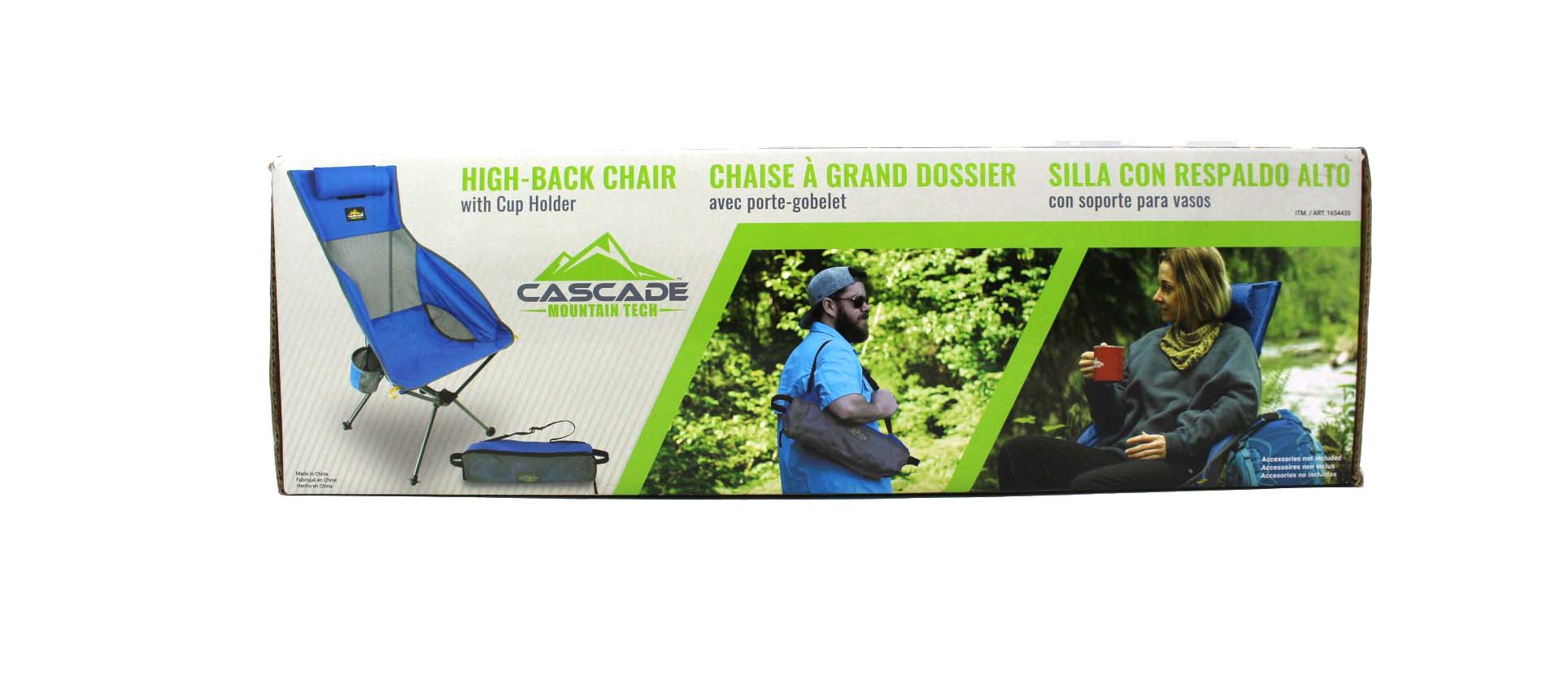 Cascade Mountain Tech Ultralight Packable High-Back Chair w Cup Holder ...