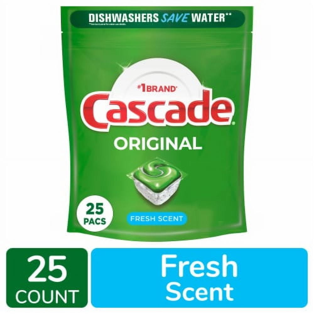 Cascade Original ActionPacs Fresh Scent Dishwasher Detergent - 25 ct ...