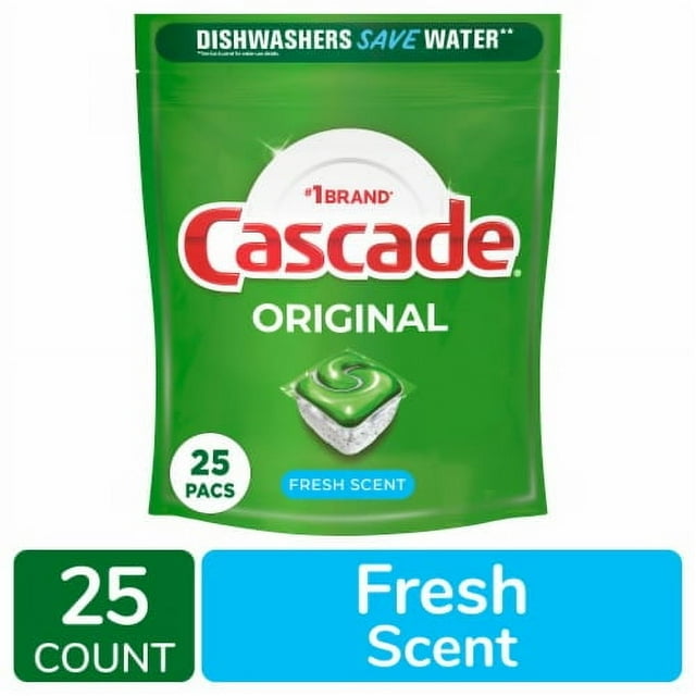 Cascade Original ActionPacs Fresh Scent Dishwasher Detergent - 25 ct ...
