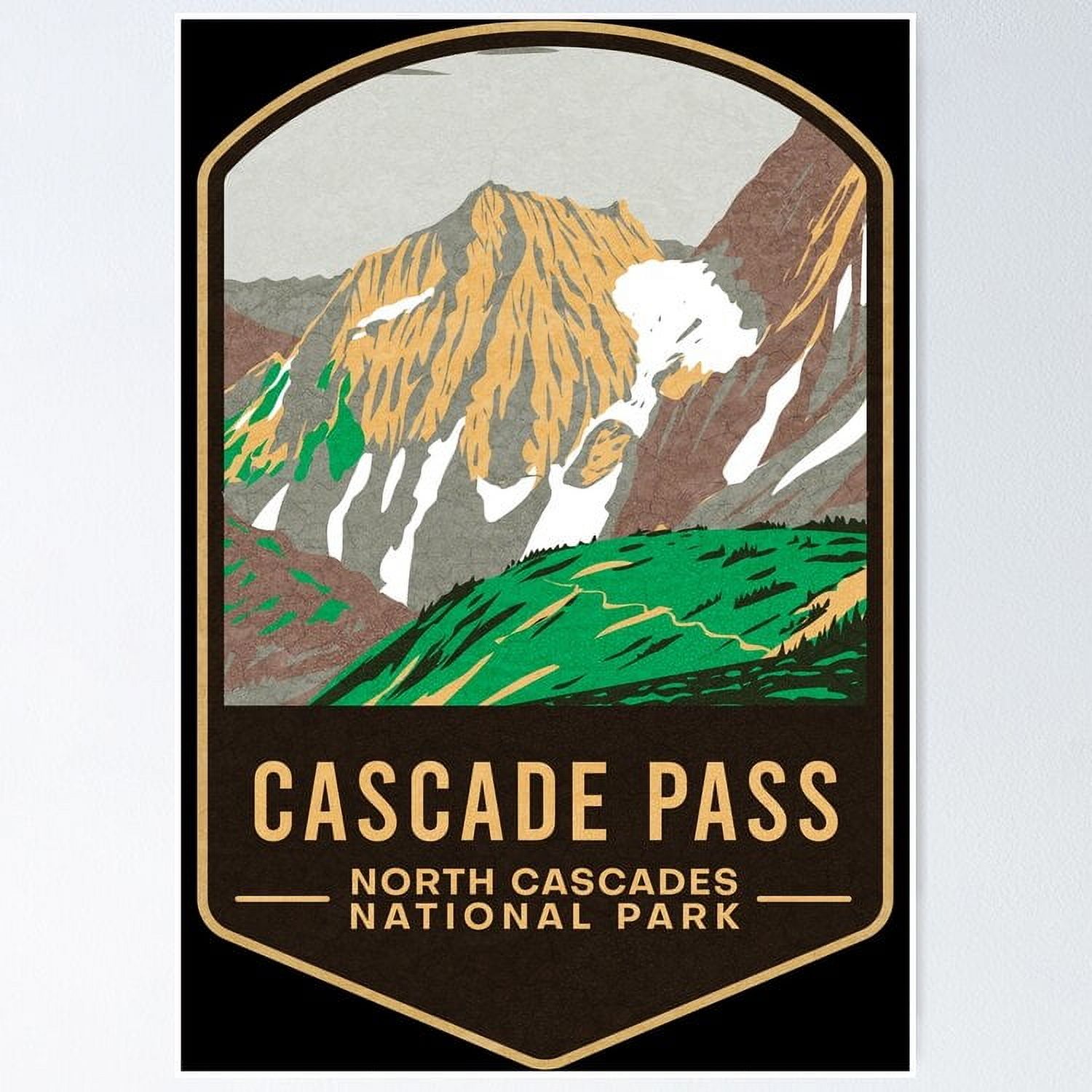 Cascade Pass North Cascades National Park Poster, 18x24 UNFRAMED ...