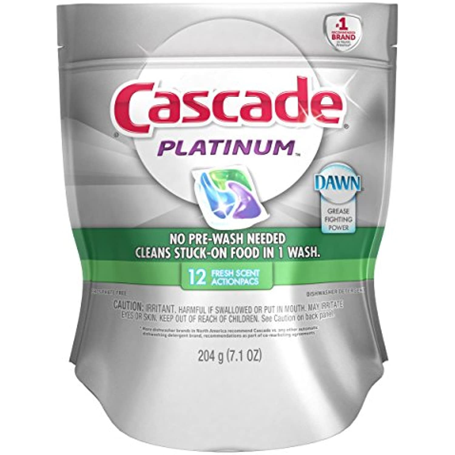 Cascade Platinum Actionpacs Fresh Scent Dishwasher Detergent 12 Count ...