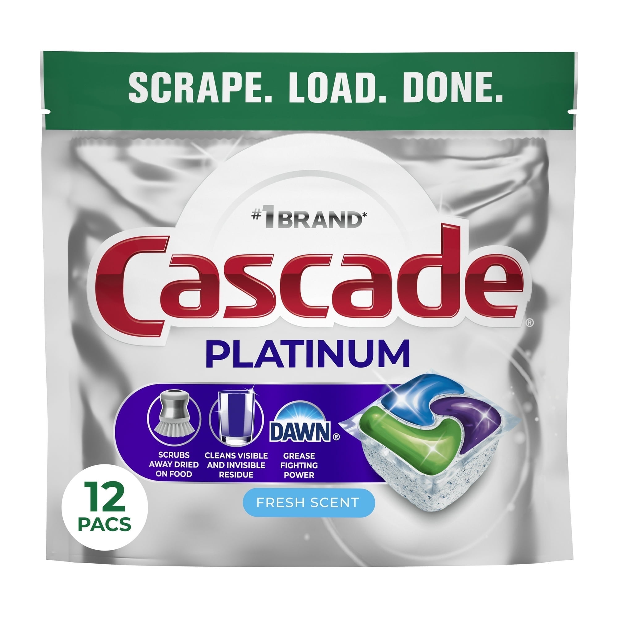 Cascade Platinum Dishwasher Pods, Dishwasher Detergent, Dish Detergent ...