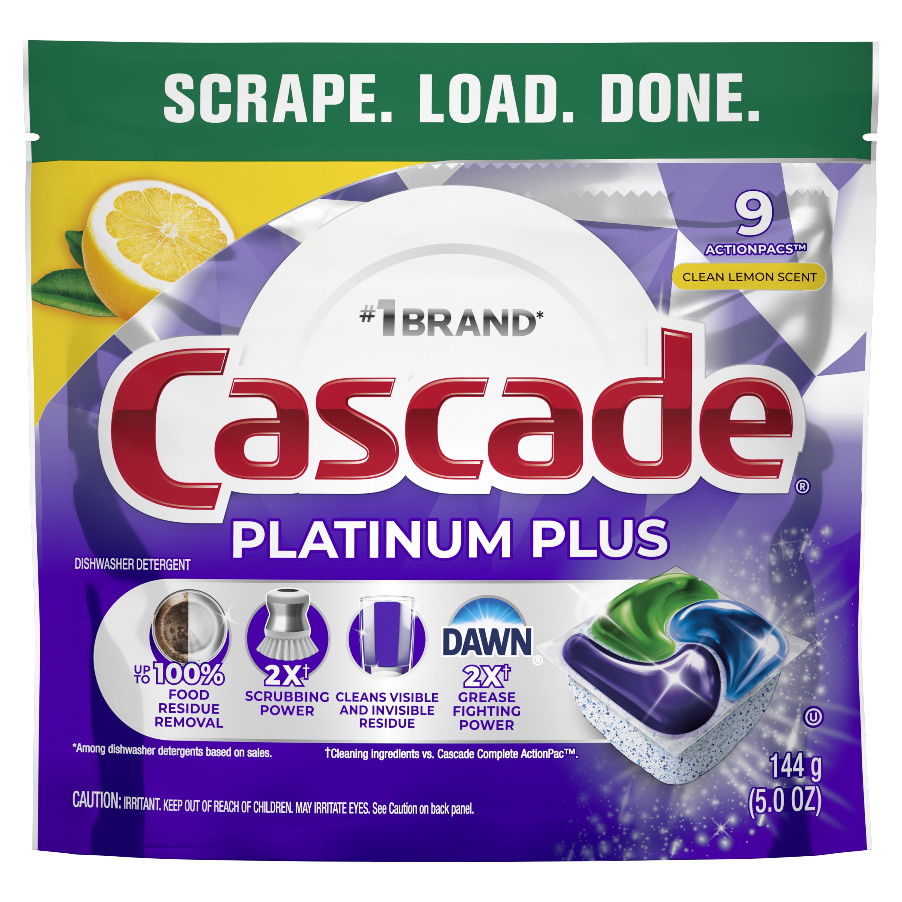 Cascade Platinum Plus Dishwasher Pods, Dishwasher Detergent, Dish ...