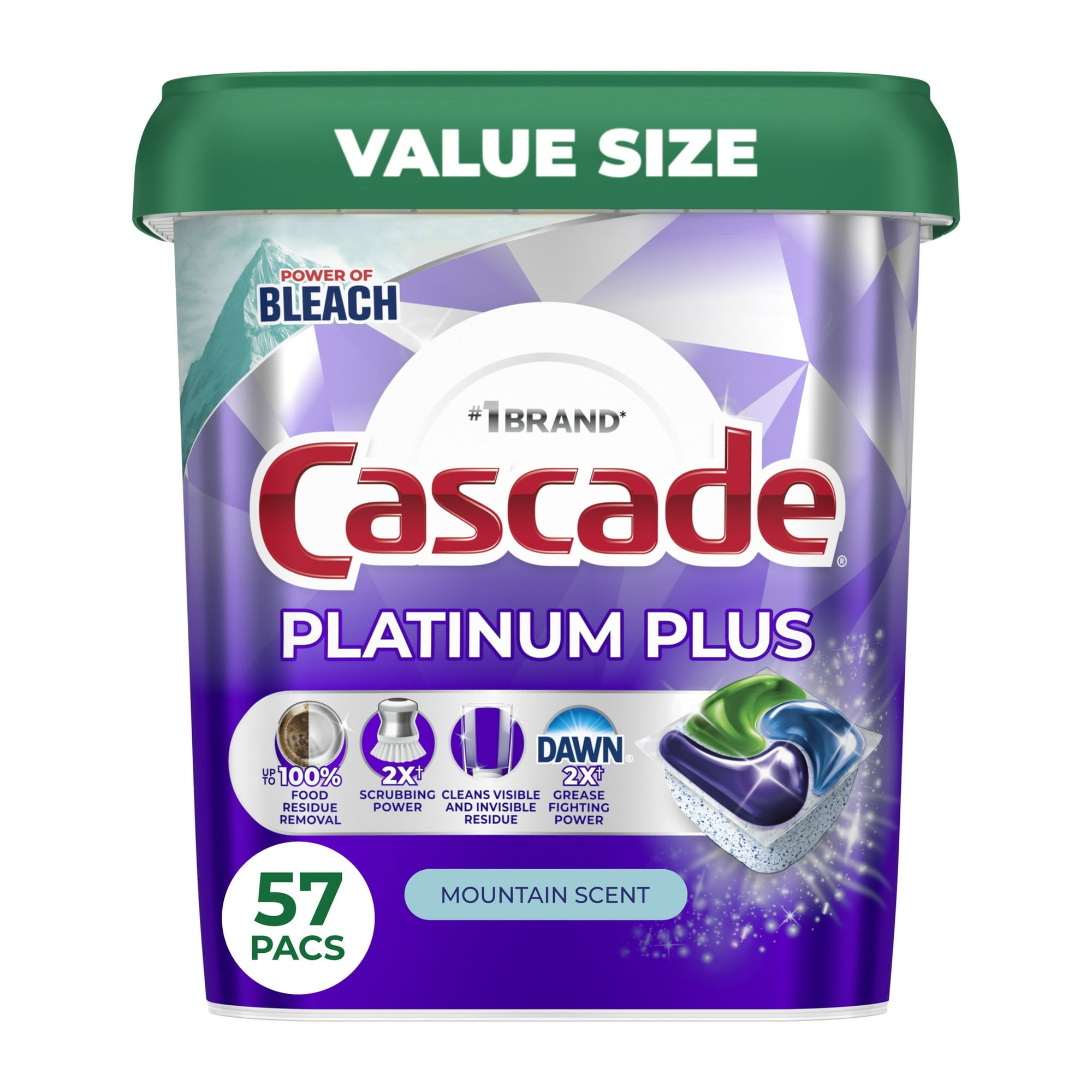 Cascade Platinum Plus Dishwasher Pods, Dishwasher Detergent, Dish ...