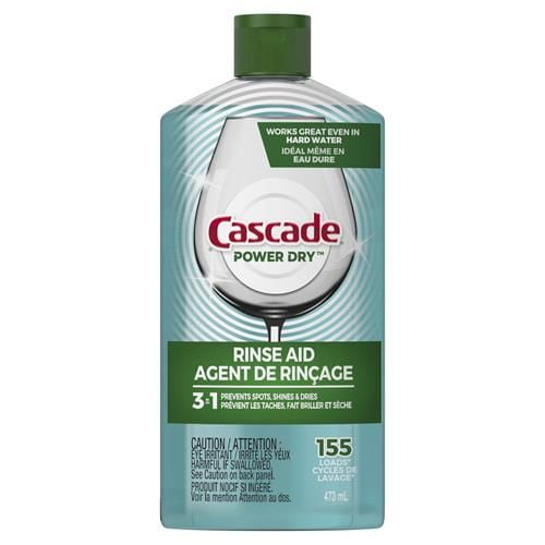 Cascade Power Dry Dishwasher Rinse Aid, 16 Fl Oz Packaging May Vary ...