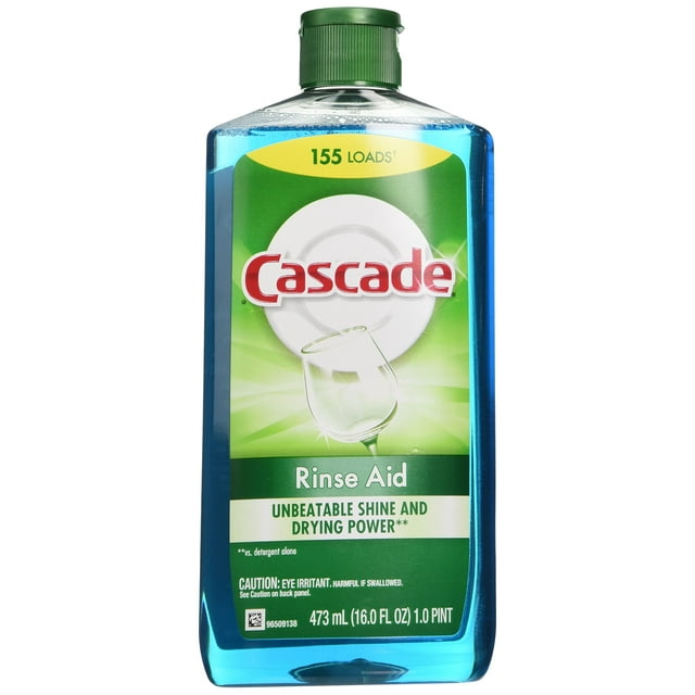 Cascade Rinse Aid, Dishwasher Rinse Agent, Original Scent, 16 Fl Oz ...