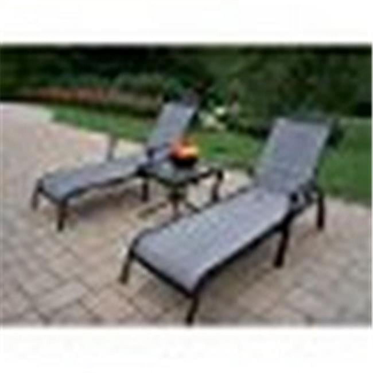 Cascade Sling 3 Piece of Chaise Lounge Set with Two Chaise Lounges & 20 ...