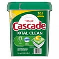 Cascade Total Clean ActionPac Dishwasher Detergent Pacs Lemon Scent ...