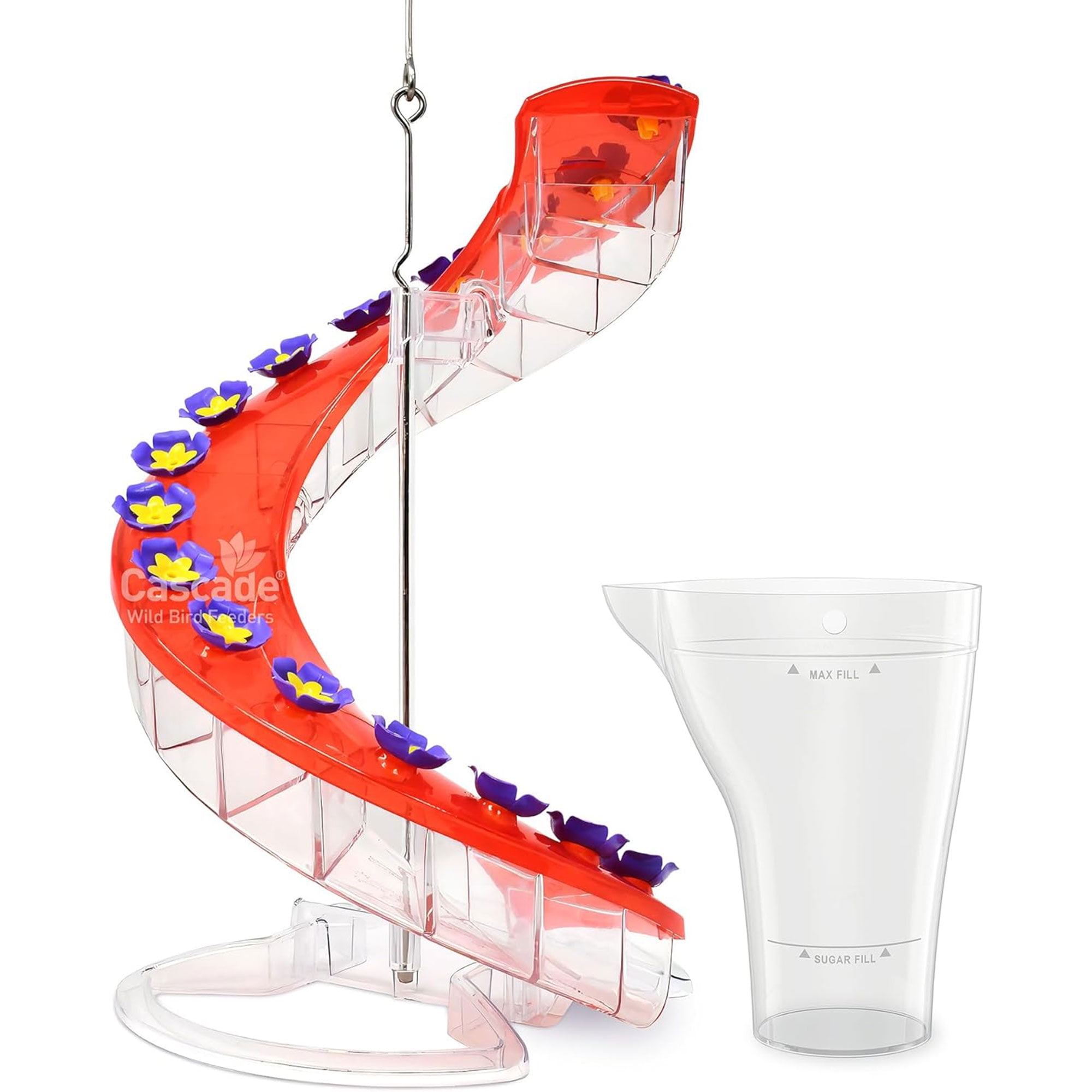 Cascade Wild Bird Feeders Outdoor Hummingbird Feeder, 16 Port Helical ...