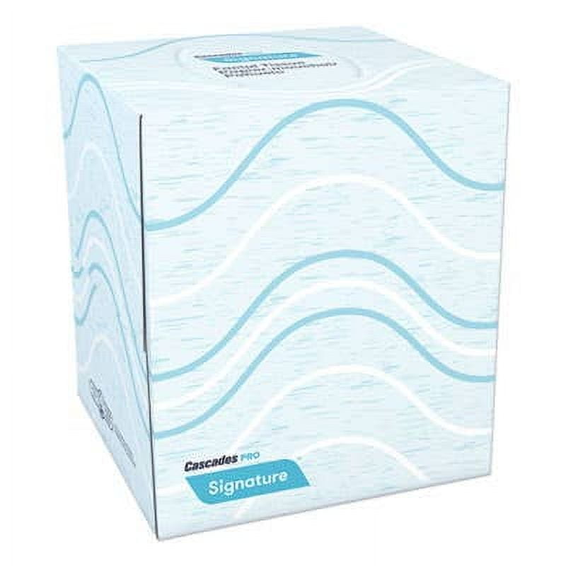 Cascades PRO Signature 2-Ply Facial Tissue, White Cube, 90 Sheets/Box ...