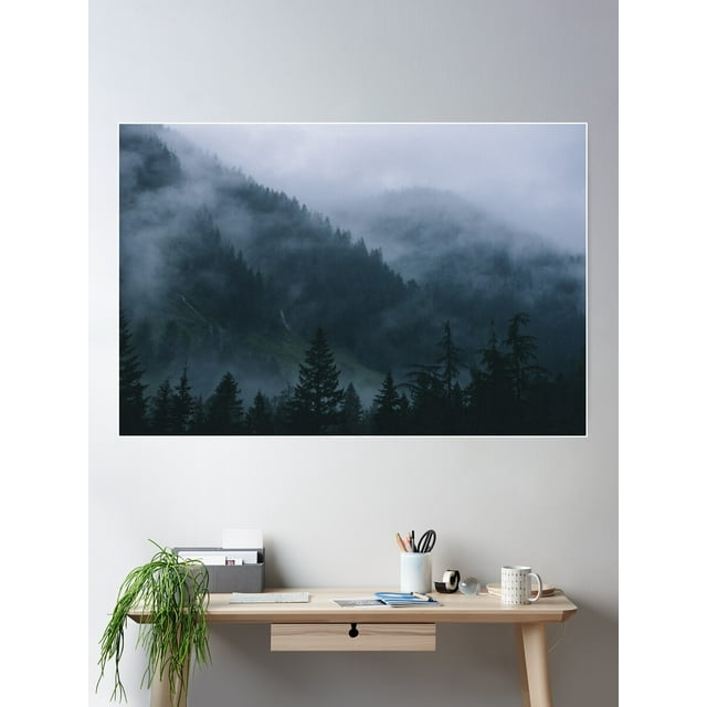 Cascadian Dream Poster Wall Art, Modern Wall Decor For Living Room ...