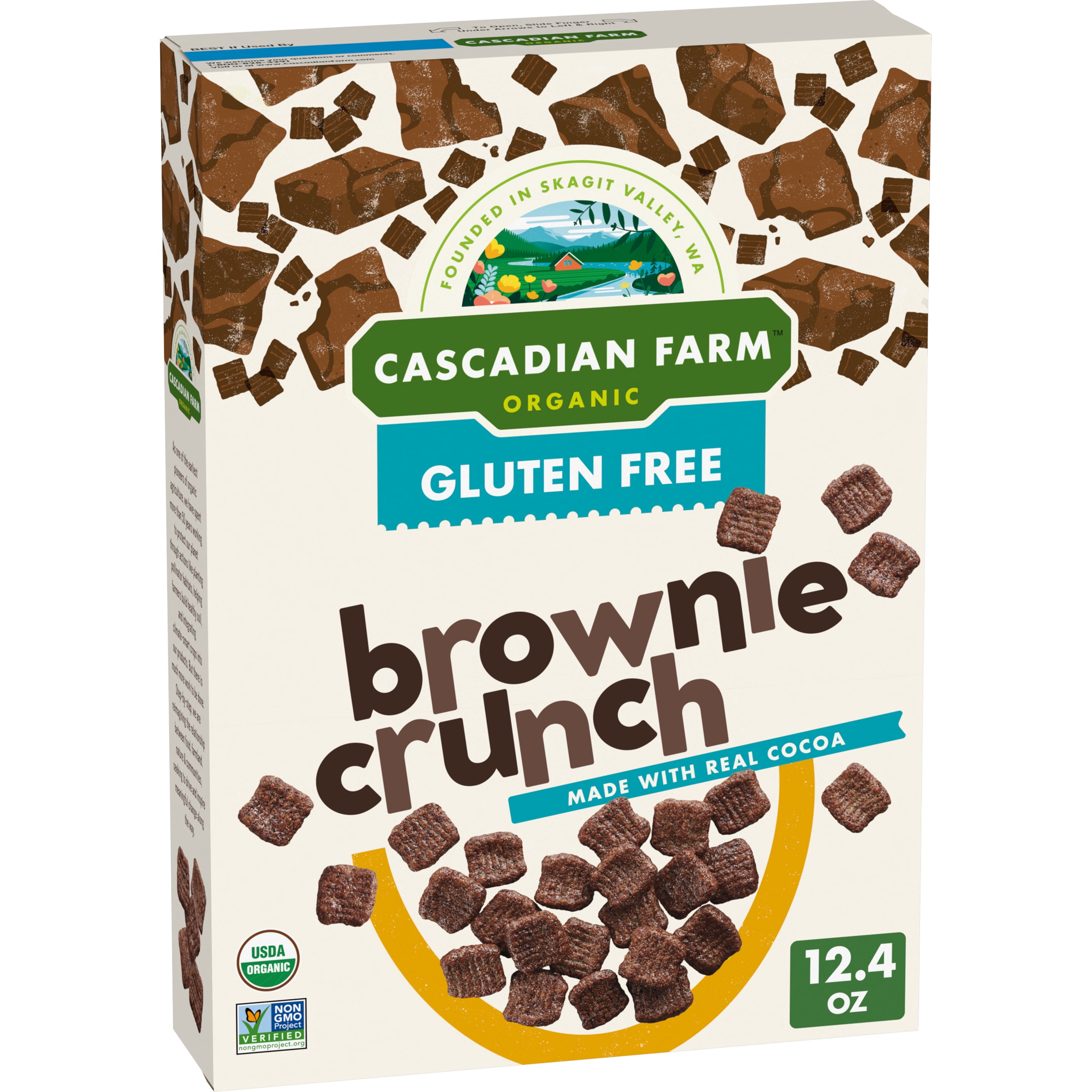 Cascadian Farm Organic Brownie Crunch Cereal, Gluten Free, Rich Cocoa ...